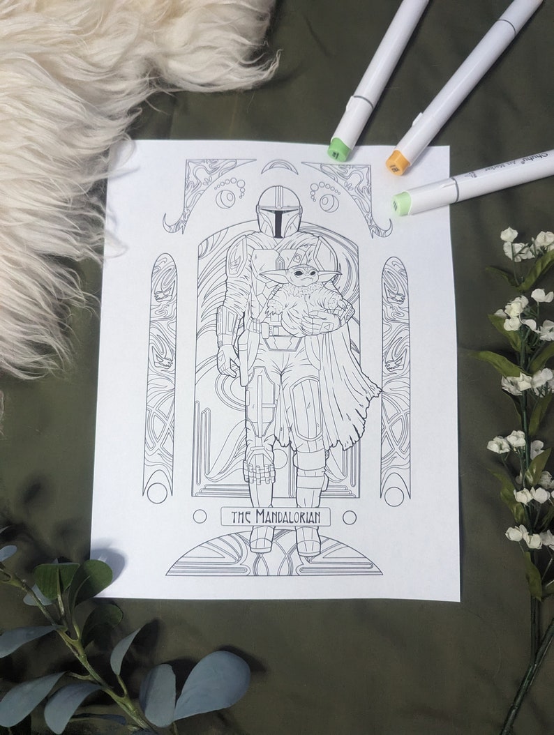 The Mandalorian Star Wars Coloring, Printable PDF Pages, Baby Yoda ...