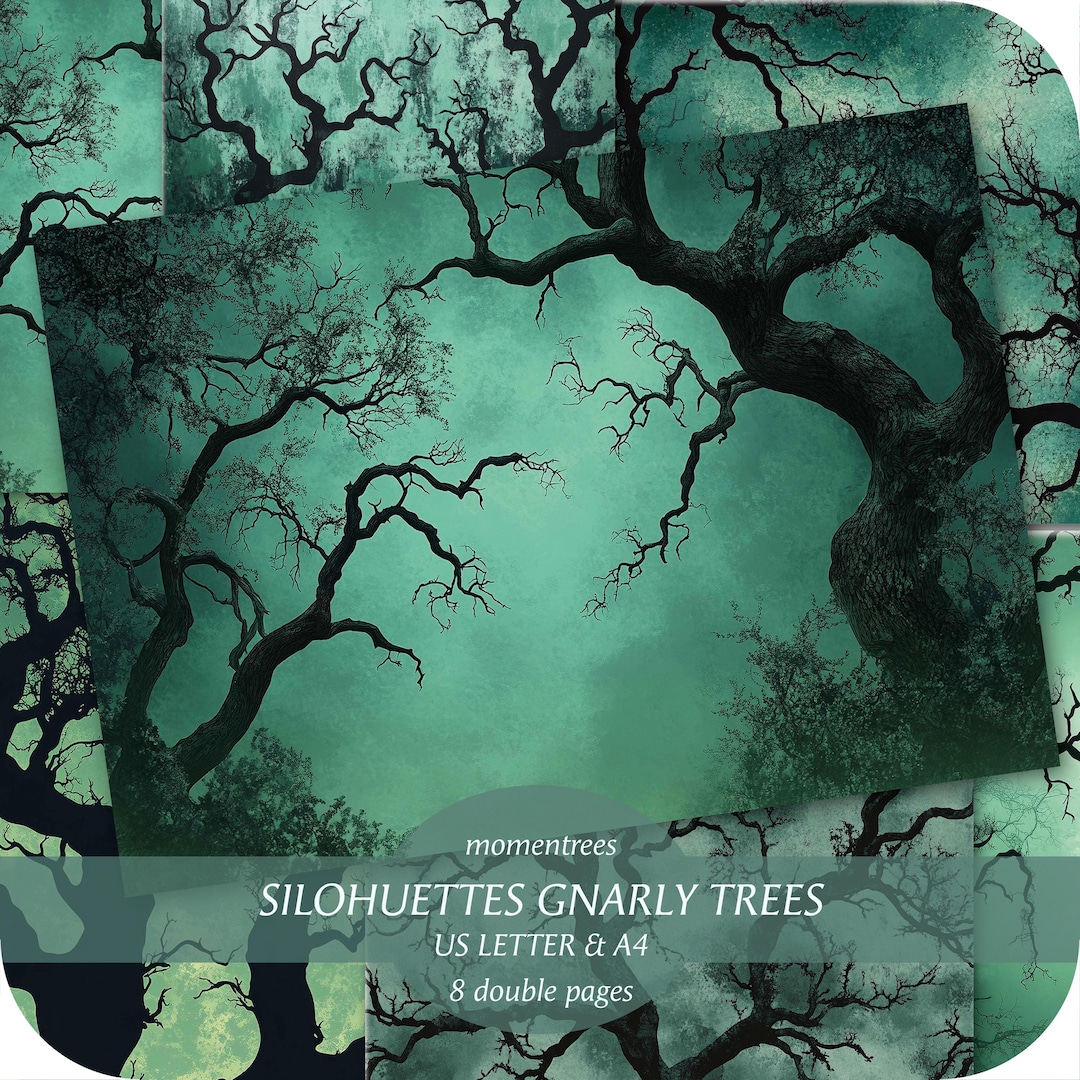 Gnarly Trees Digital Paper: Vintage Journal Kit (A4/US Letter) - Etsy