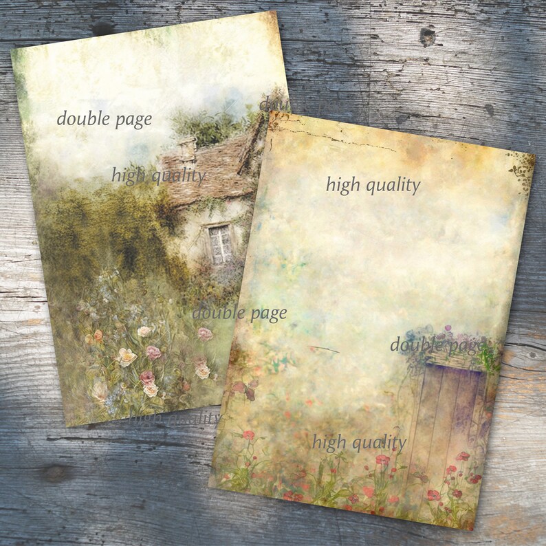 IMPRESSIONISTIC GARDEN Digital Papers to Download Vintage - Etsy