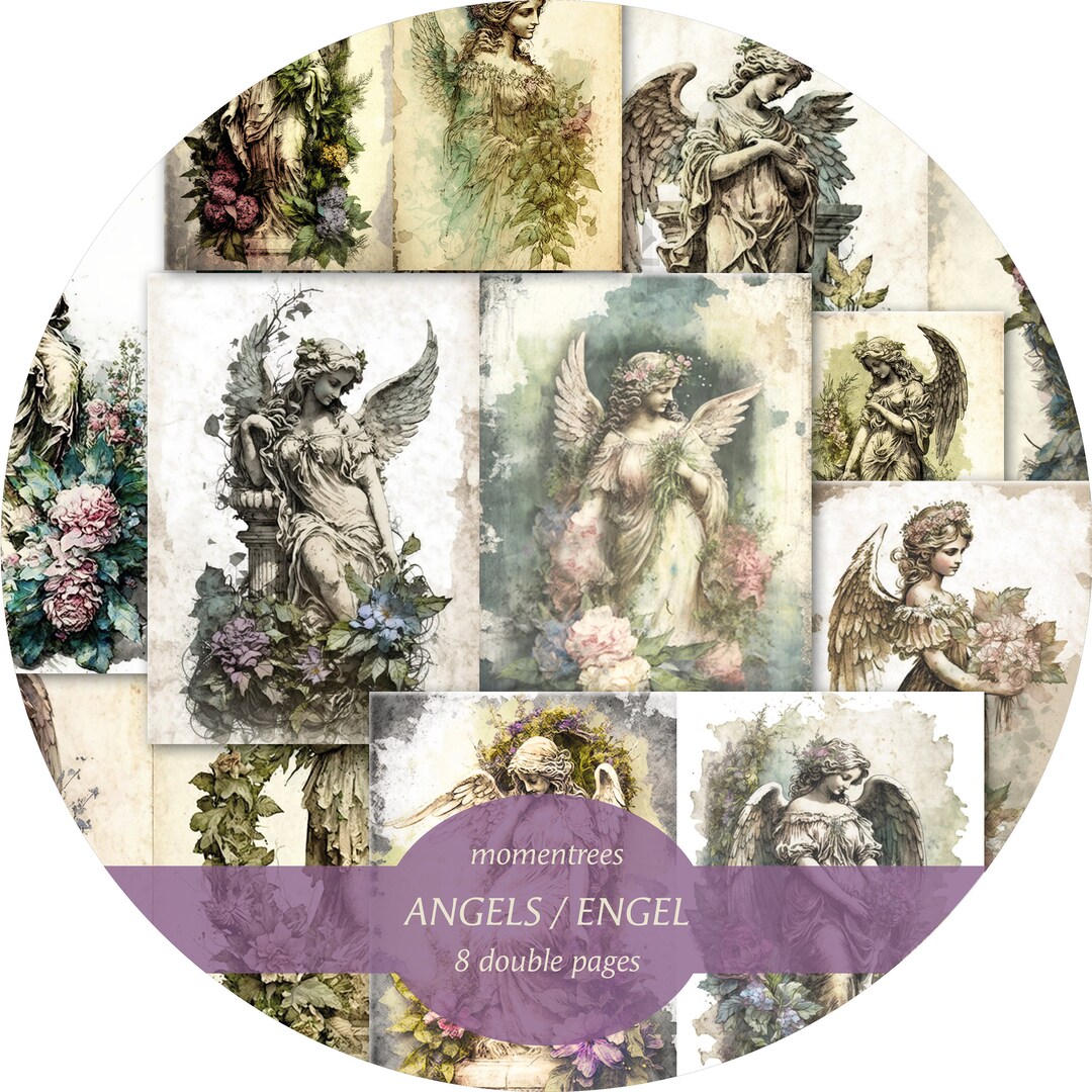 Angels and Statues in the Garden Fairy Tale Journal Pages Printable for ...