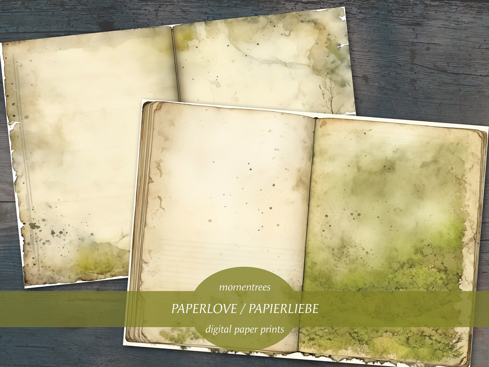 Forest Moss Digital Paper: Junk Journal Kit (A4 & US Letter) - Etsy