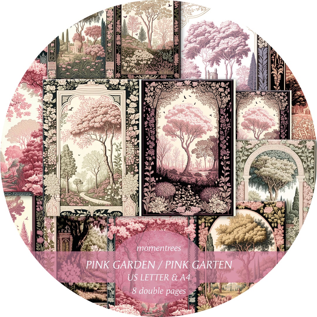 Garden of Eden Magic Trees Digital Papers Download Vintage Junk Journal ...