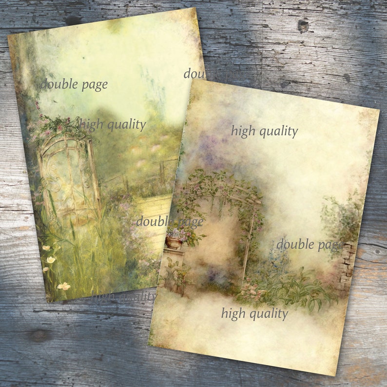 IMPRESSIONISTIC GARDEN Digital Papers to Download Vintage - Etsy