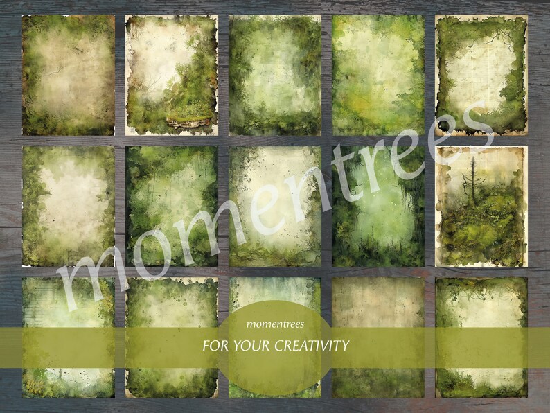 Moss Paper Ephemera: Forest Junk Journal Kit (digital Download) - Etsy