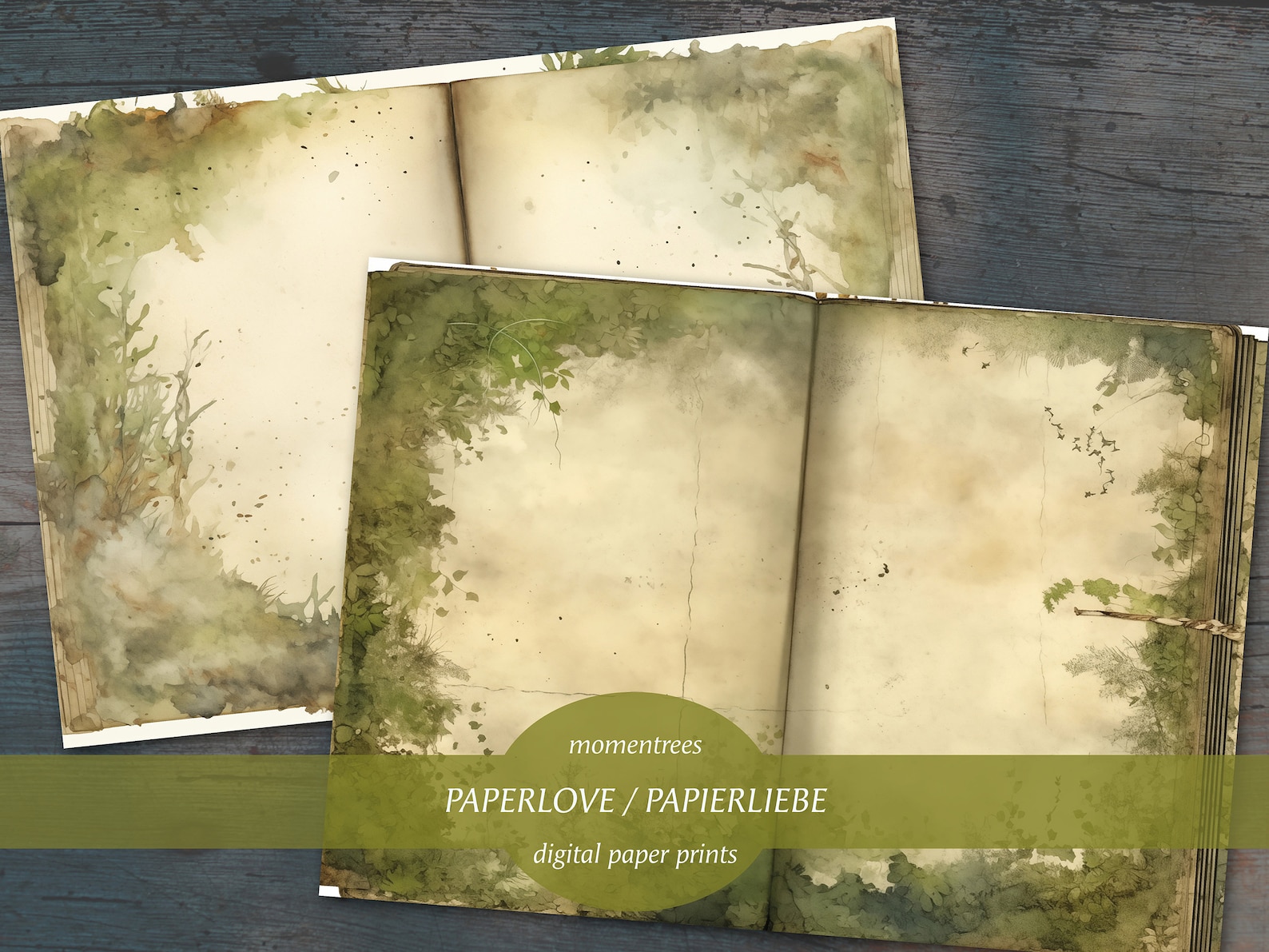 Forest Moss Digital Paper: Junk Journal Kit (A4 & US Letter) - Etsy