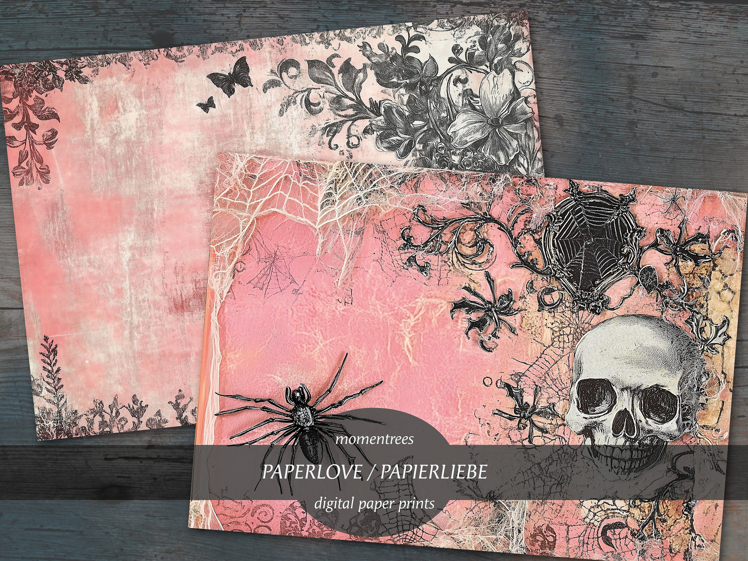 PINK GIRLS HALLOWEEN Party, Digital Papers for Crafts - Etsy