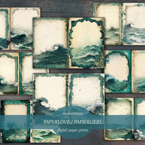 Magic Ocean Digital Papers to Download Vintage Stationery Journal Kit ...