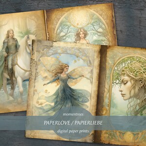 Water Fairy in the Forest Woods Junk Journal, Ephemera, Hunter, Magic ...