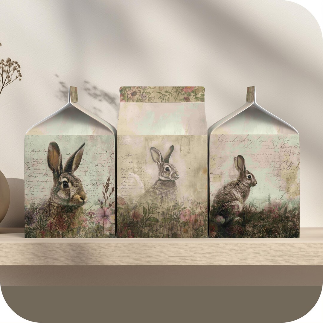 EASTER BOX Printable Vintage Mini Milk Gift Box - Etsy