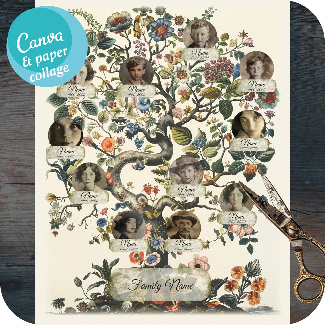 Special Family Tree, Family Tree, for Families Who Love Flowers, to ...