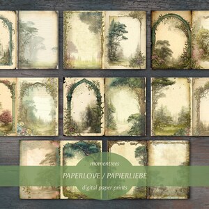 Secret Garden Digital Papers to Download Vintage Stationery Journal Kit ...