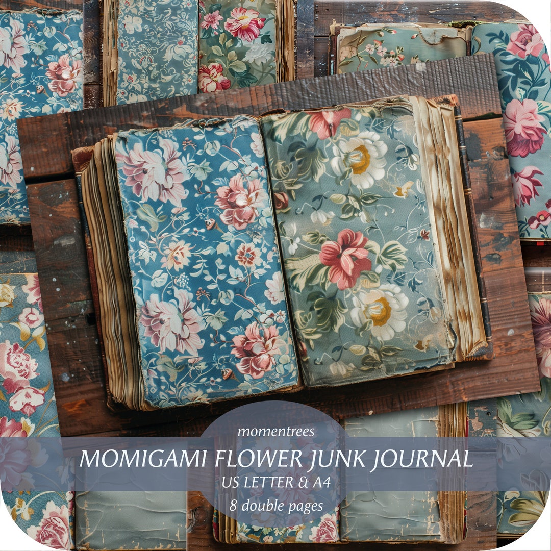 Momigami Flowers Digital Beautiful Old Floral Fabric Encyclopedia ...