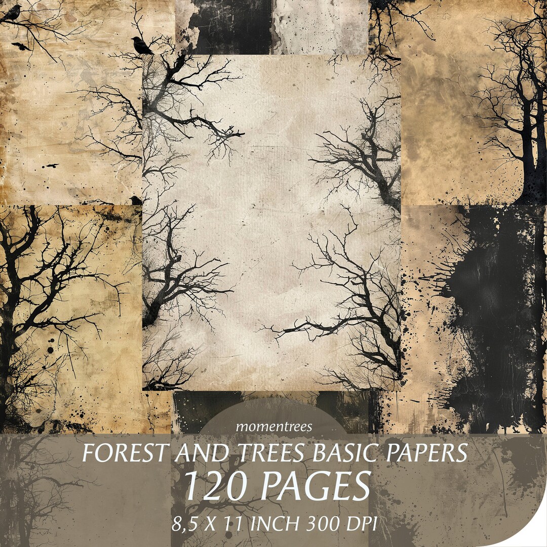 Forest Trees Digital Paper: 120 Junk Journal Pages (big Bundle) - Etsy