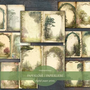 Secret Garden Digital Papers to Download Vintage Stationery Journal Kit ...