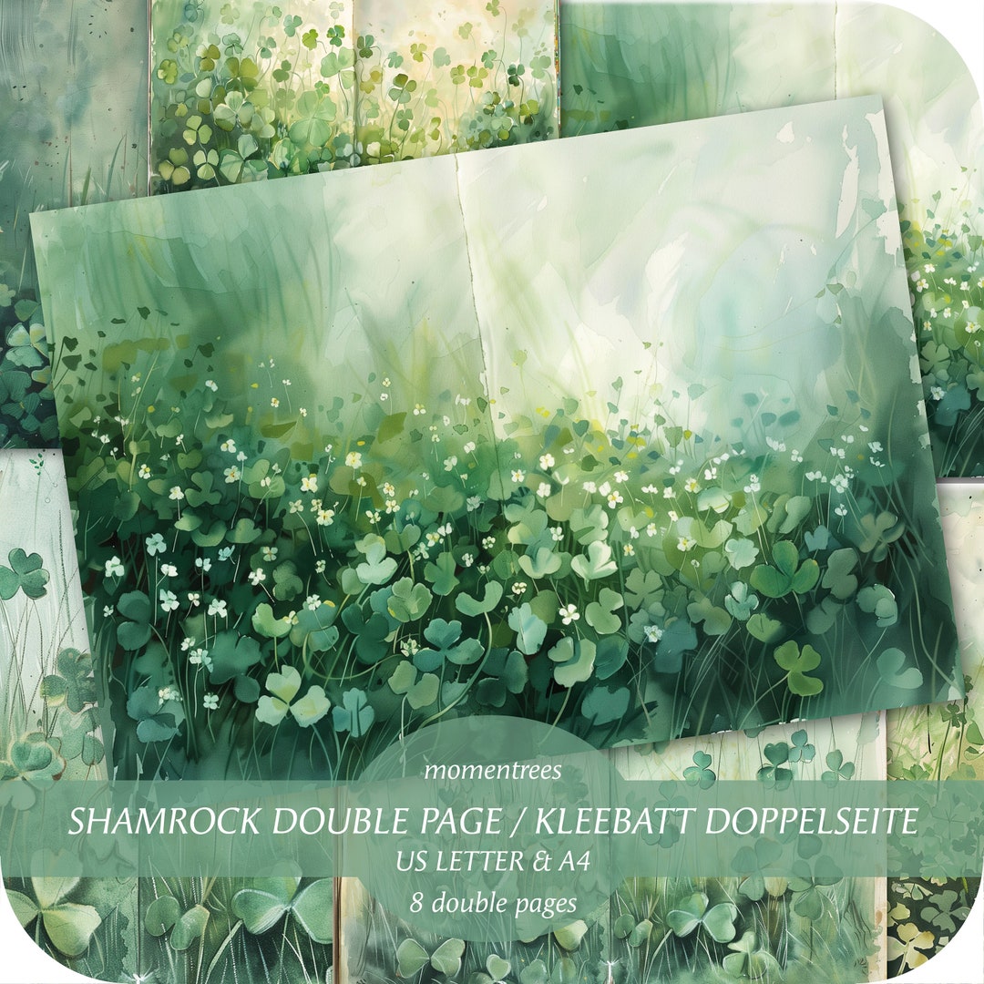 Shamrock Forest Digital Paper: Junk Journal Kit (A4/US Letter) (digital ...