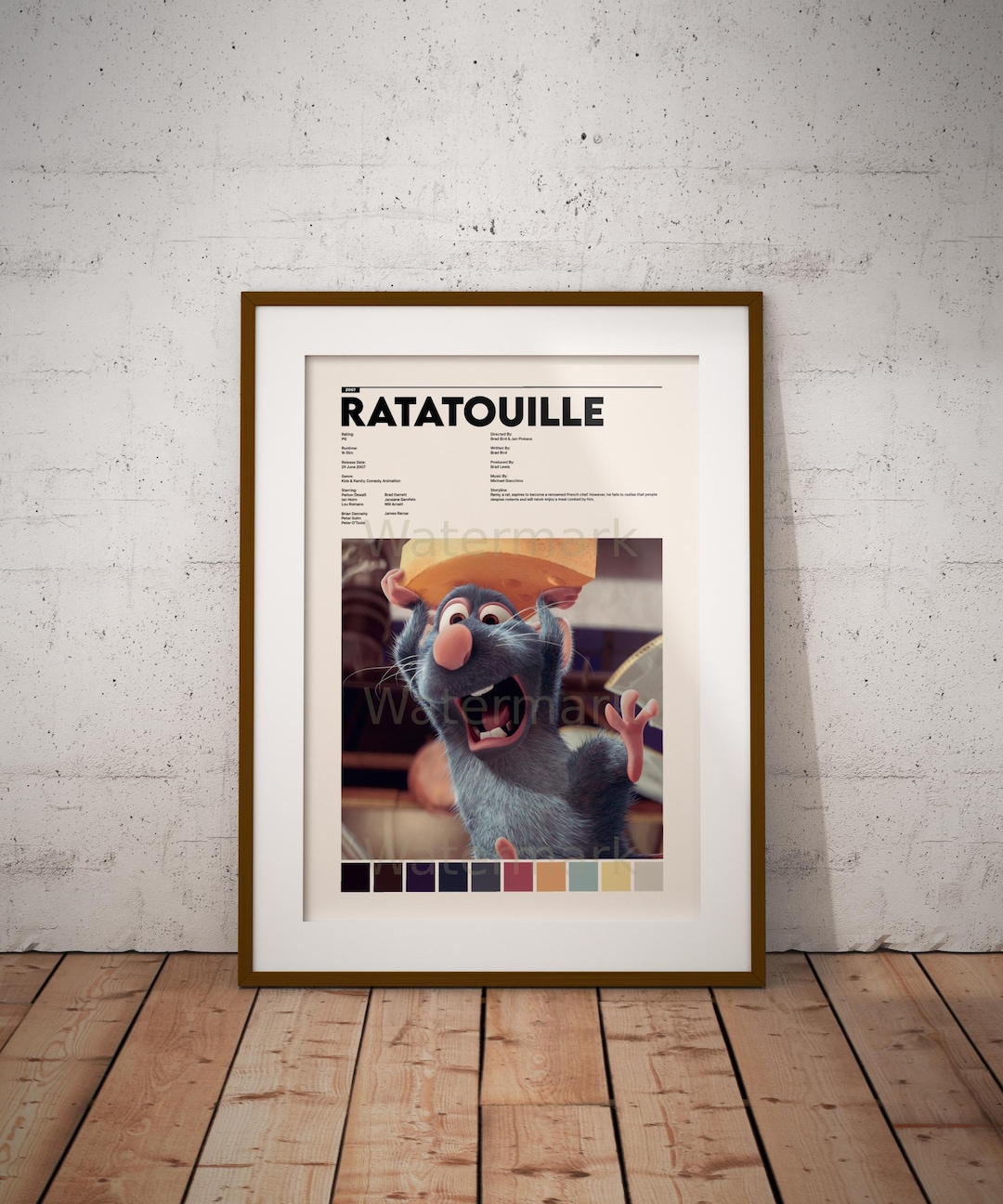 Ratatouille Poster | Wall Art Print | Vintage Art Print | Custom Movie ...