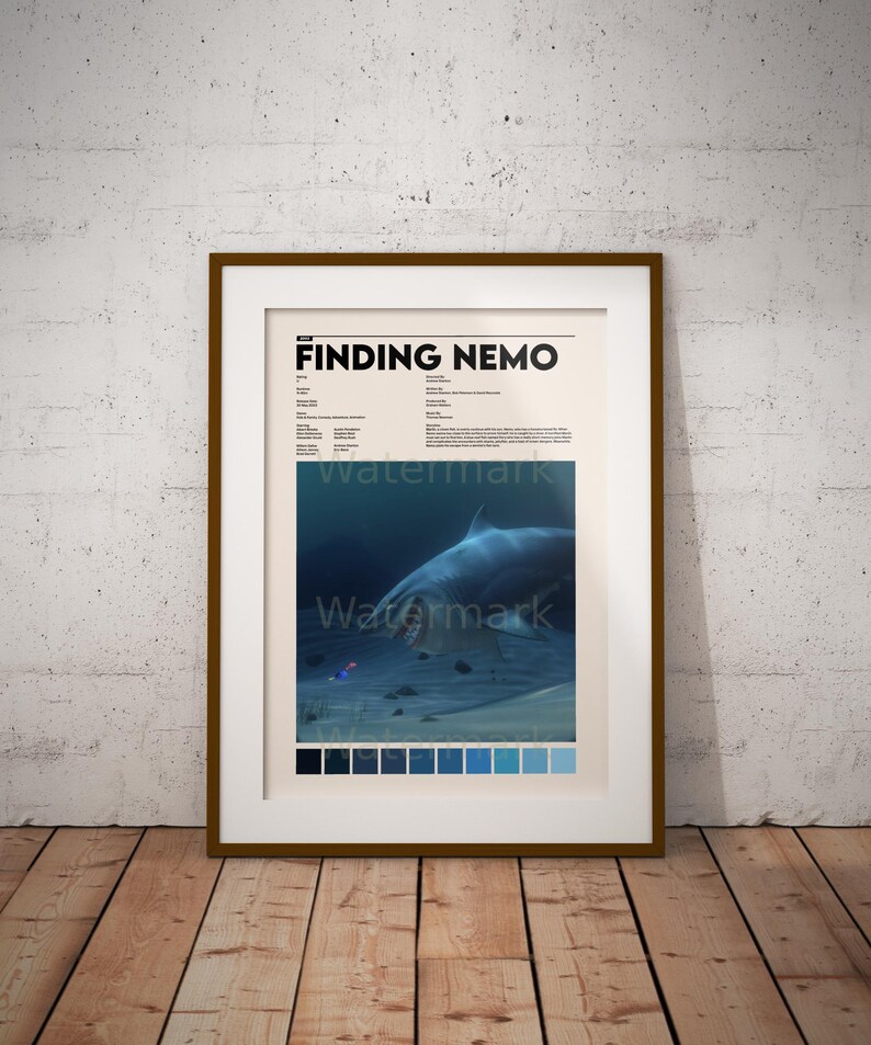 Finding Nemo Poster | Disney | Wall Art Print | Vintage Art Print ...