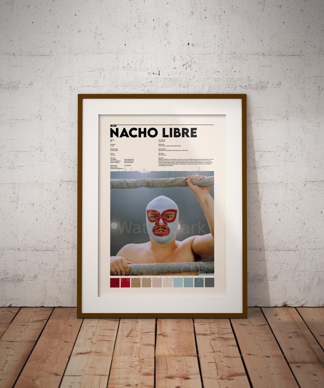 Nacho Libre Poster | Wall Art Print | Vintage Art Print | Custom Movie ...