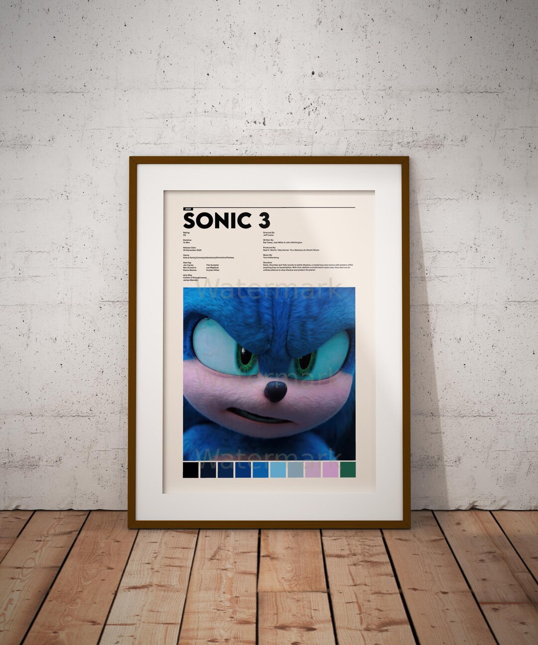 Sonic the Hedgehog 3 Poster | Wall Art Print | Vintage Art Print ...