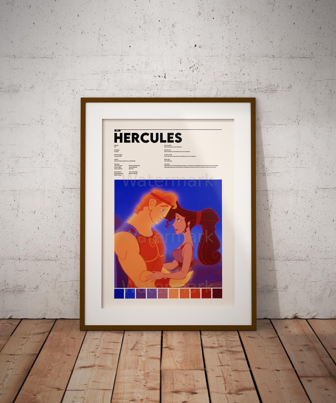 Hercules Poster | Wall Art Print | Vintage Art Print | Custom Movie ...