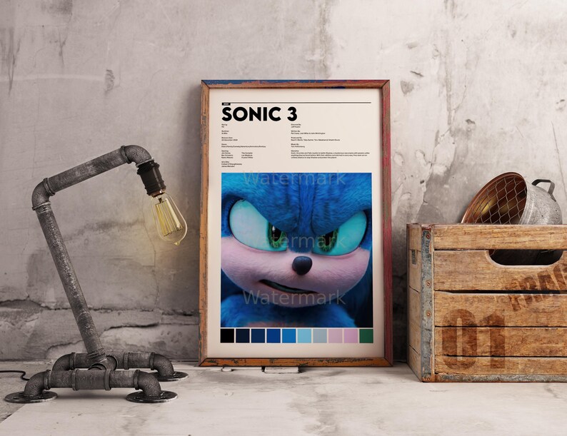 Sonic the Hedgehog 3 Poster | Wall Art Print | Vintage Art Print ...