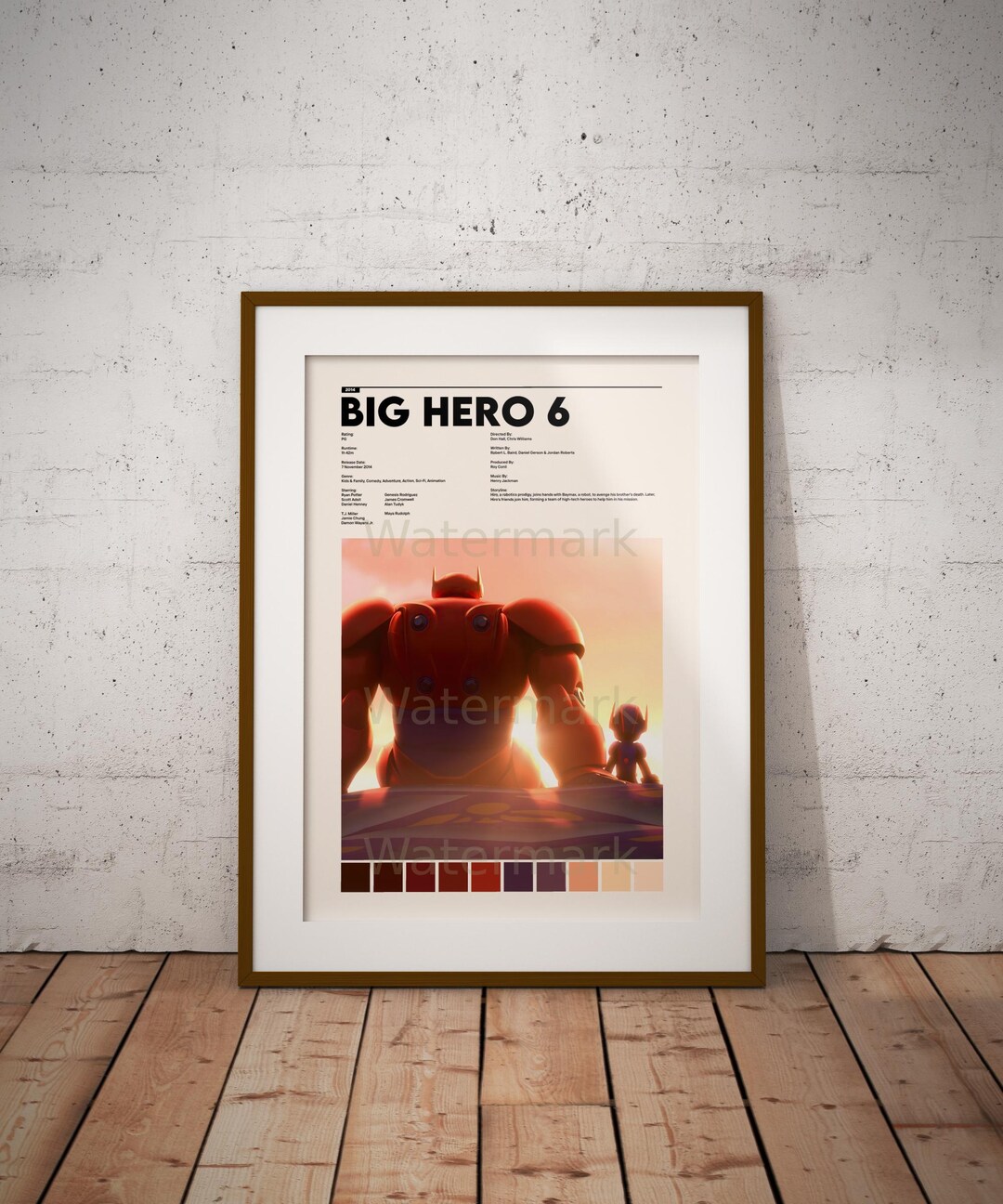 Big Hero 6 Poster | Wall Art Print | Vintage Art Print | Custom Movie ...