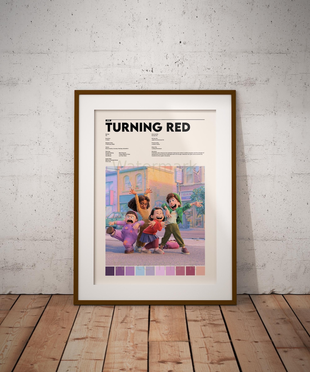 Turning Red Poster | Wall Art Print | Vintage Art Print | Custom Movie ...