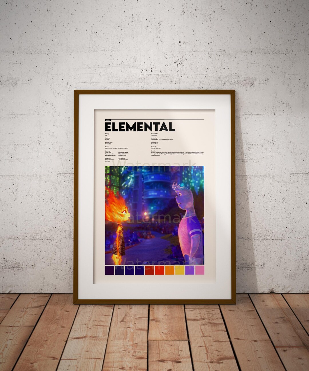 Elemental Poster | Wall Art Print | Vintage Art Print | Custom Movie ...