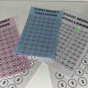 Tin Tracker Sticker| Money Saving Challenge | Cash Stuffing | Savings ...