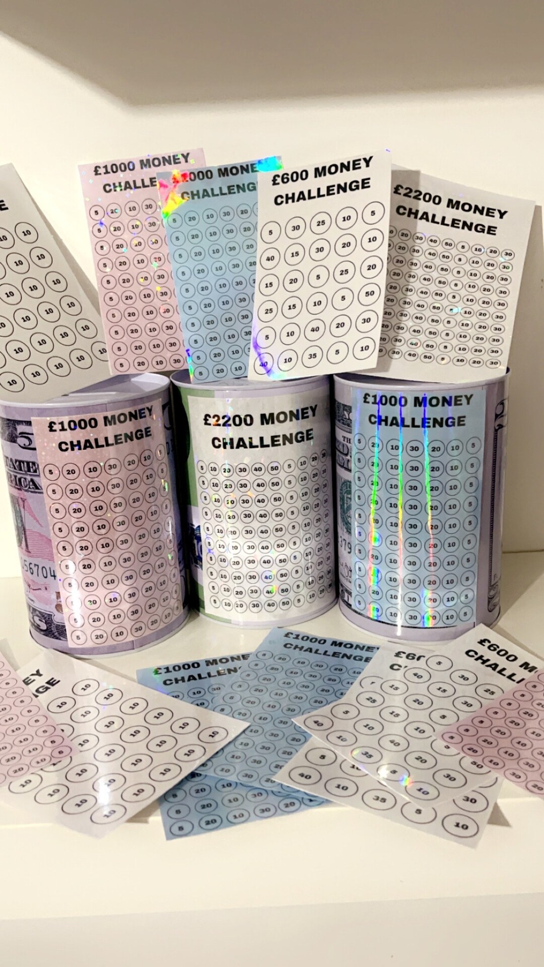 Tin Tracker Sticker| Money Saving Challenge | Cash Stuffing | Savings ...