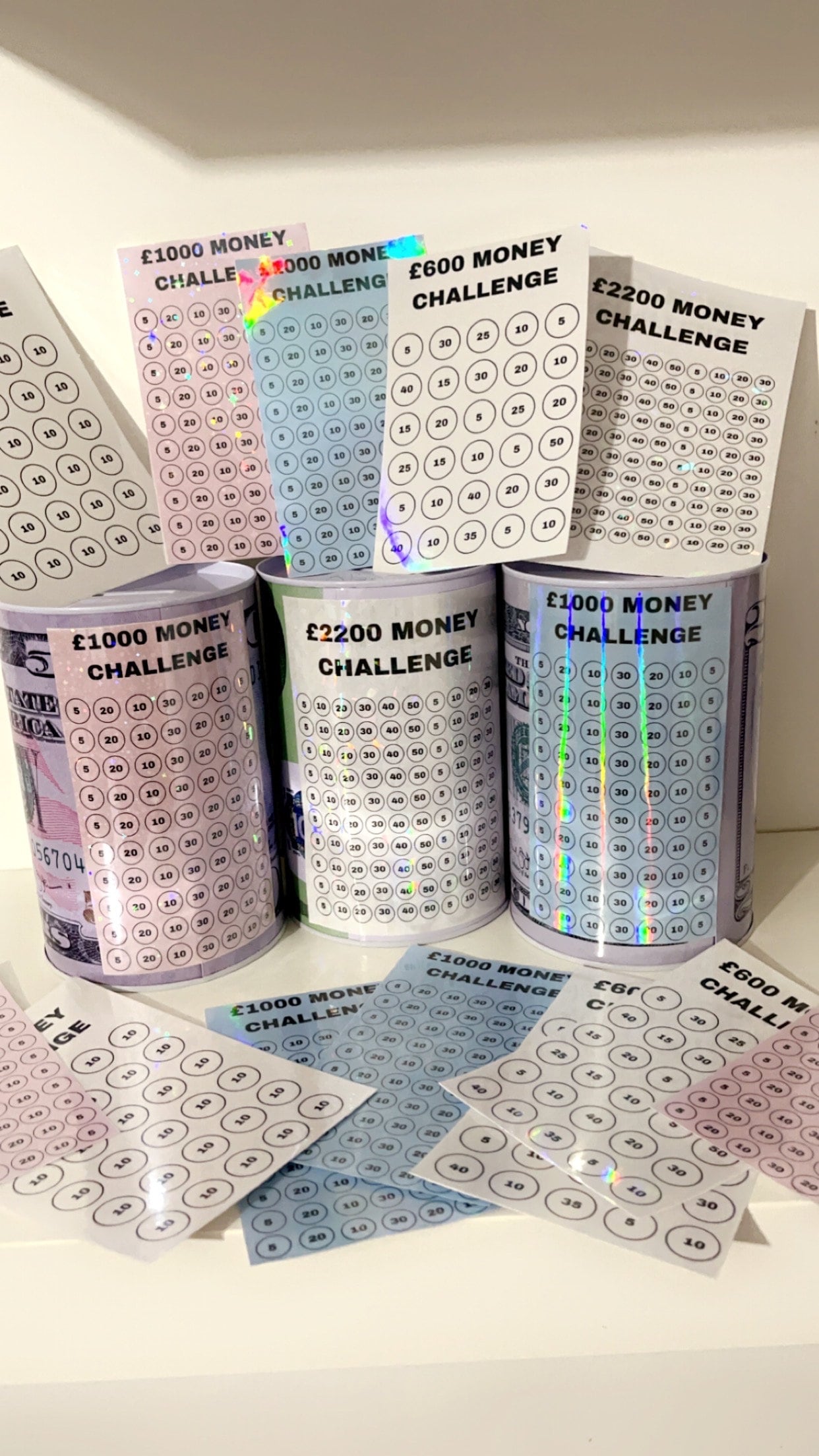 Tin Tracker Sticker| Money Saving Challenge | Cash Stuffing | Savings ...