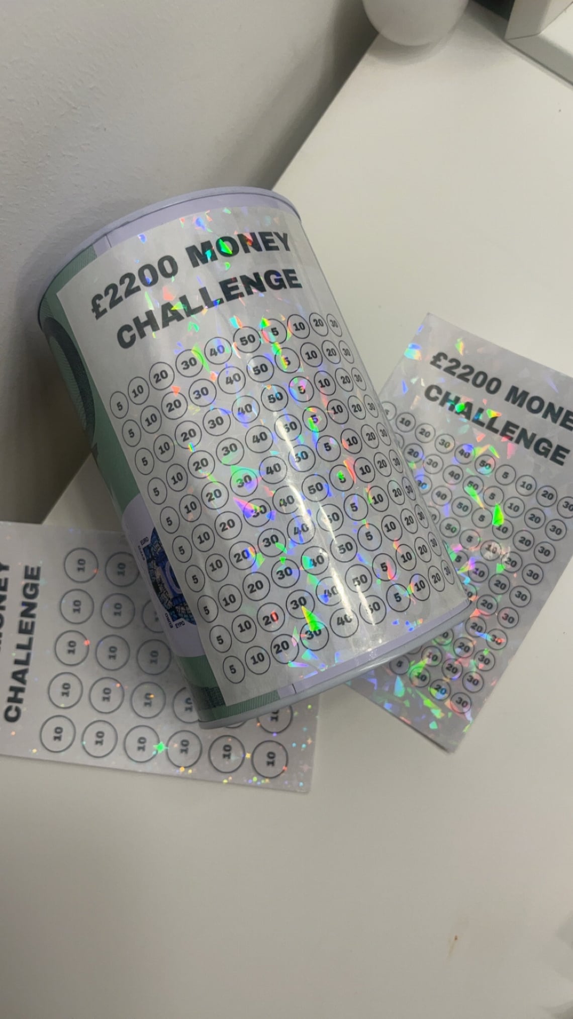 Tin Tracker Sticker| Money Saving Challenge | Cash Stuffing | Savings ...