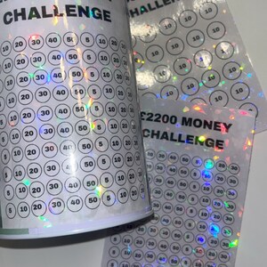 Tin Tracker Sticker| Money Saving Challenge | Cash Stuffing | Savings ...
