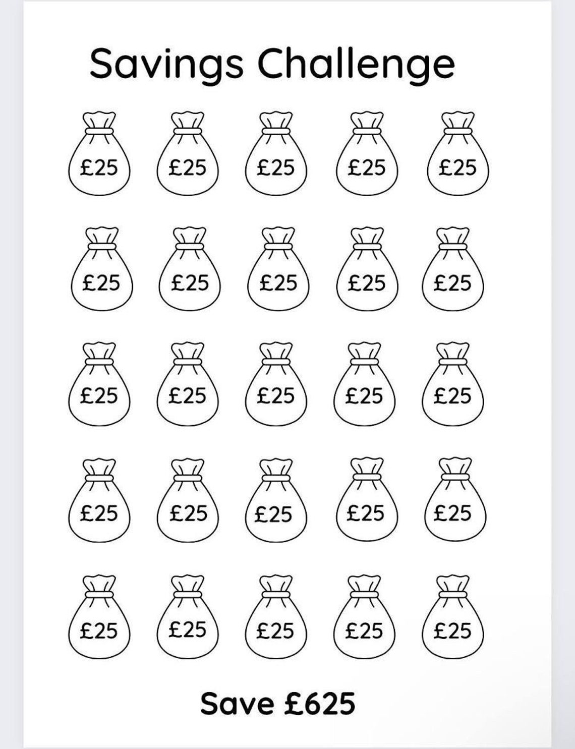Tin Tracker Sticker| Money Saving Challenge | Cash Stuffing | Savings ...