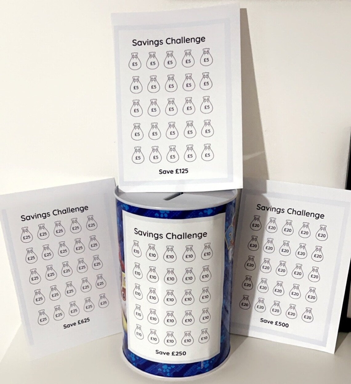 Tin Tracker Sticker| Money Saving Challenge | Cash Stuffing | Savings ...