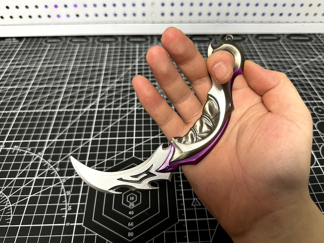 Valorant Metal Reaver Karambit Blunt Blade 3D Alloy Carving Cosplay ...
