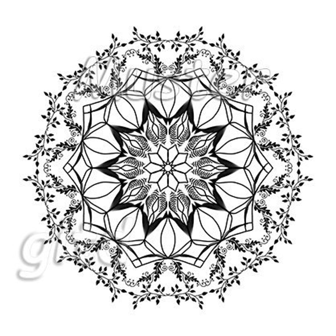30 Mandala Overlays for Printing and Coloring Series 2 - Etsy