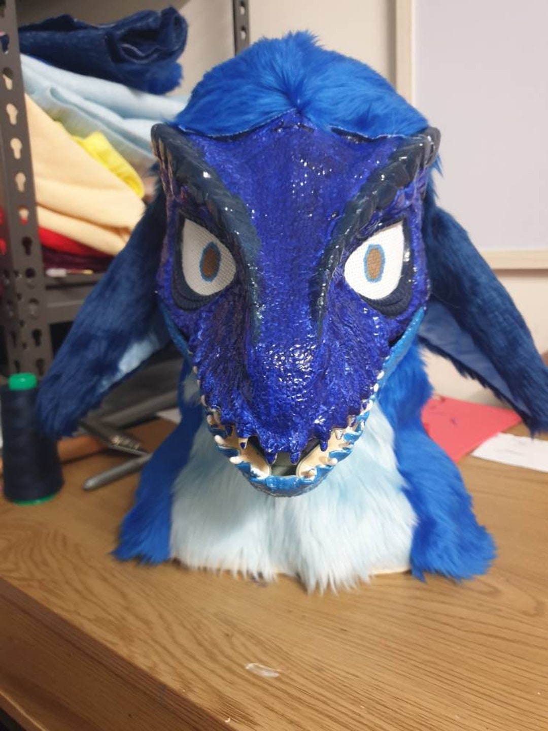 Dino Mask Fursuit Head Goblen Looking Fursuit Dino - Etsy