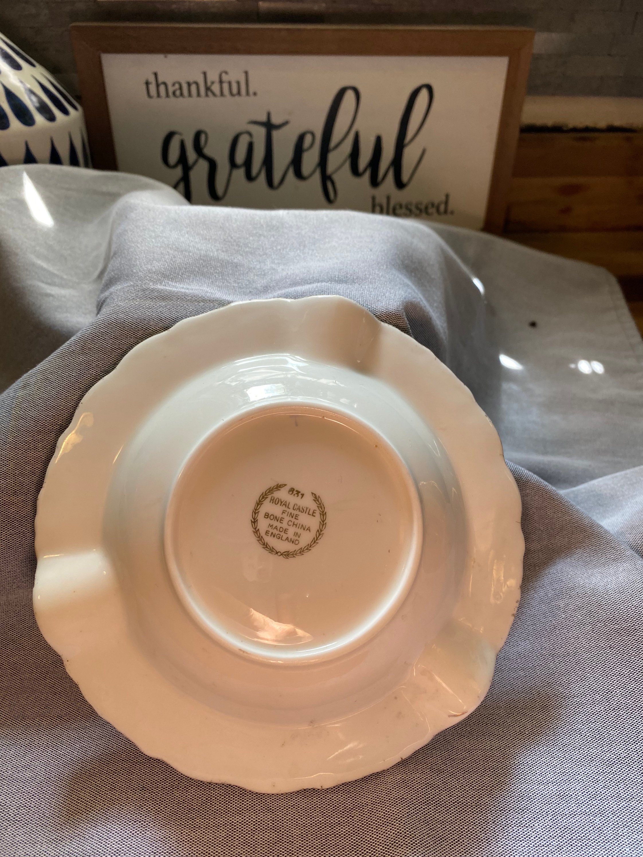 Vintage Collectible Fine Bone China Ashtray Trinket Dish - Etsy