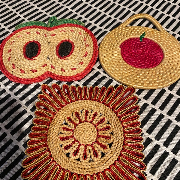 Straw Trivets - Etsy