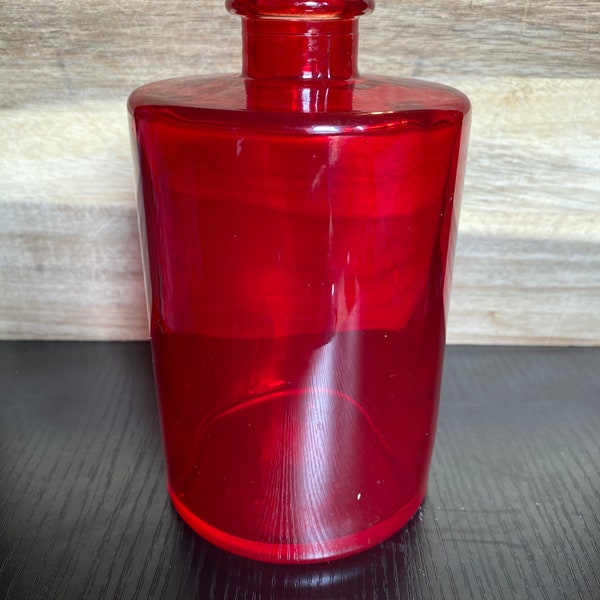 Red Glass Vases - Etsy