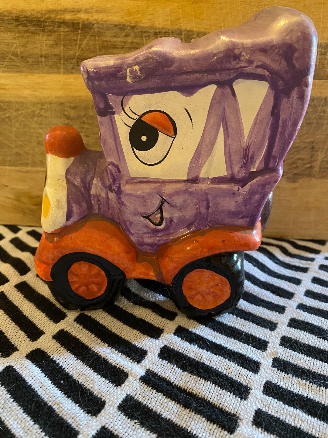 Whimsical Cartoon Jalopy Car Bank, Hand Painted - Etsy