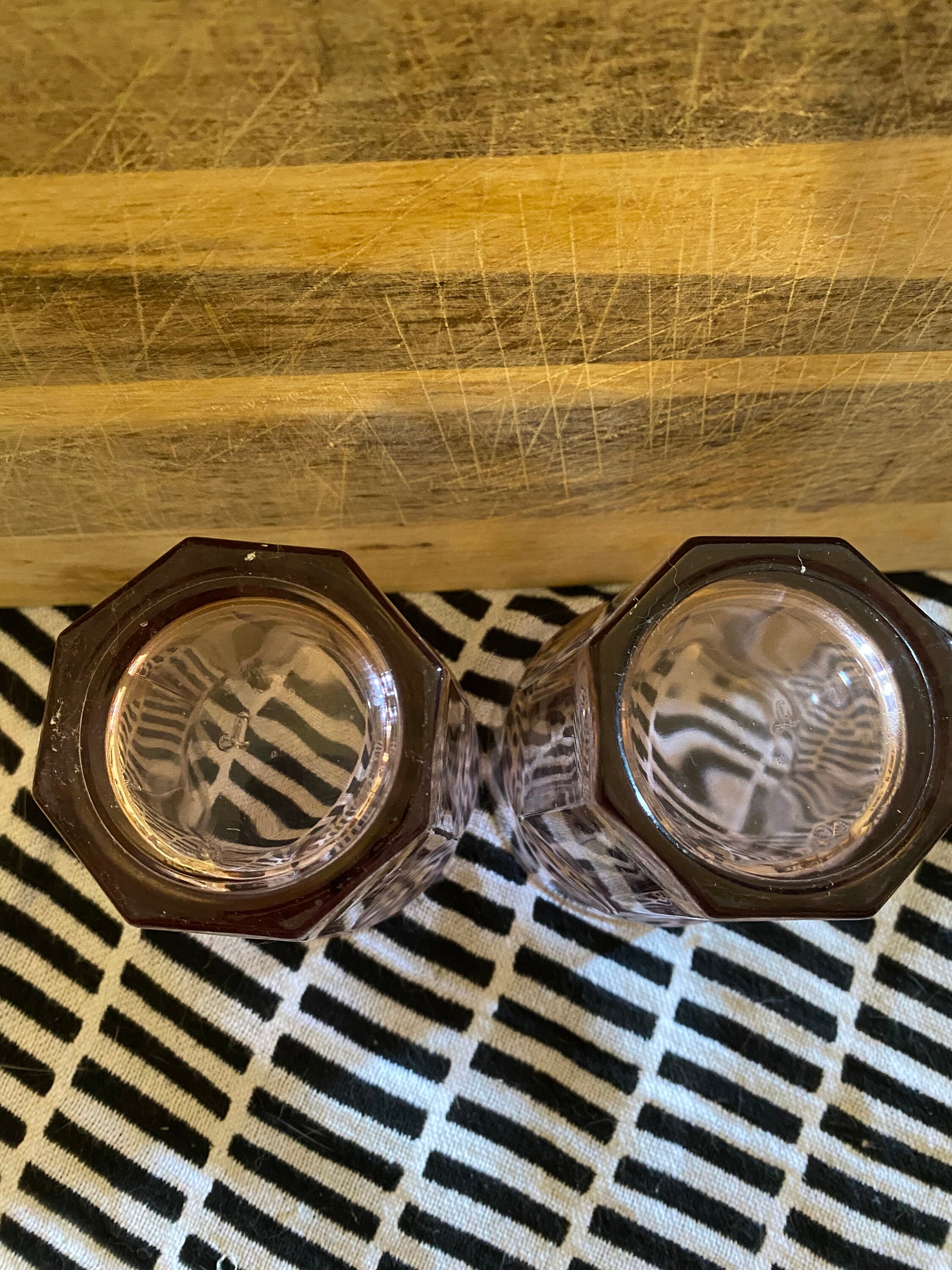 Vintage Pink Water Glass Tumblers Set of 2 - Etsy