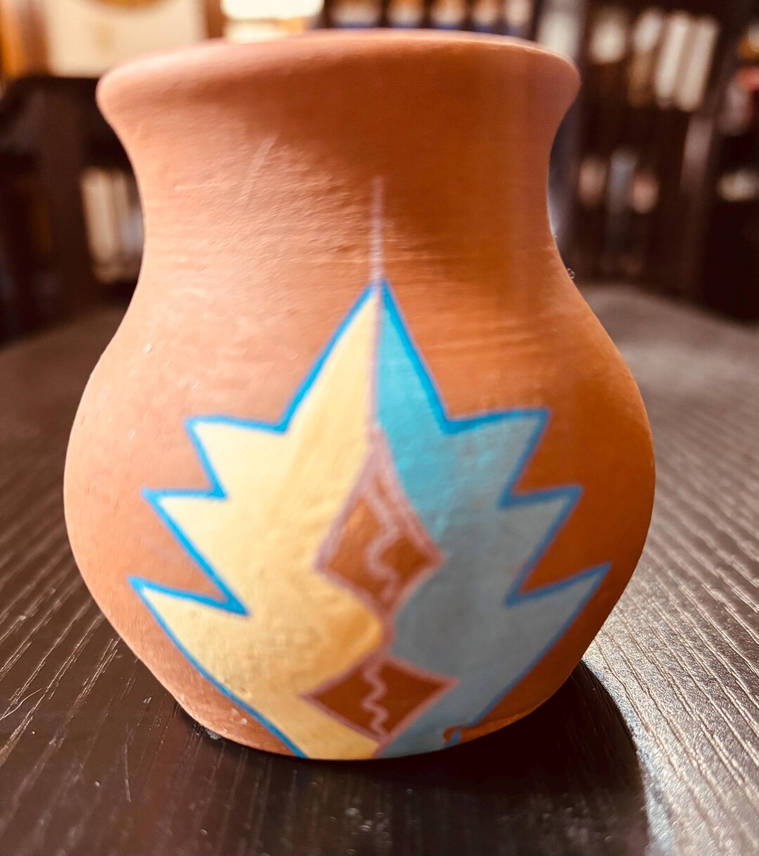 Vintage Native American Pottery, Red Terra Cotta, Small Vase, Planter ...