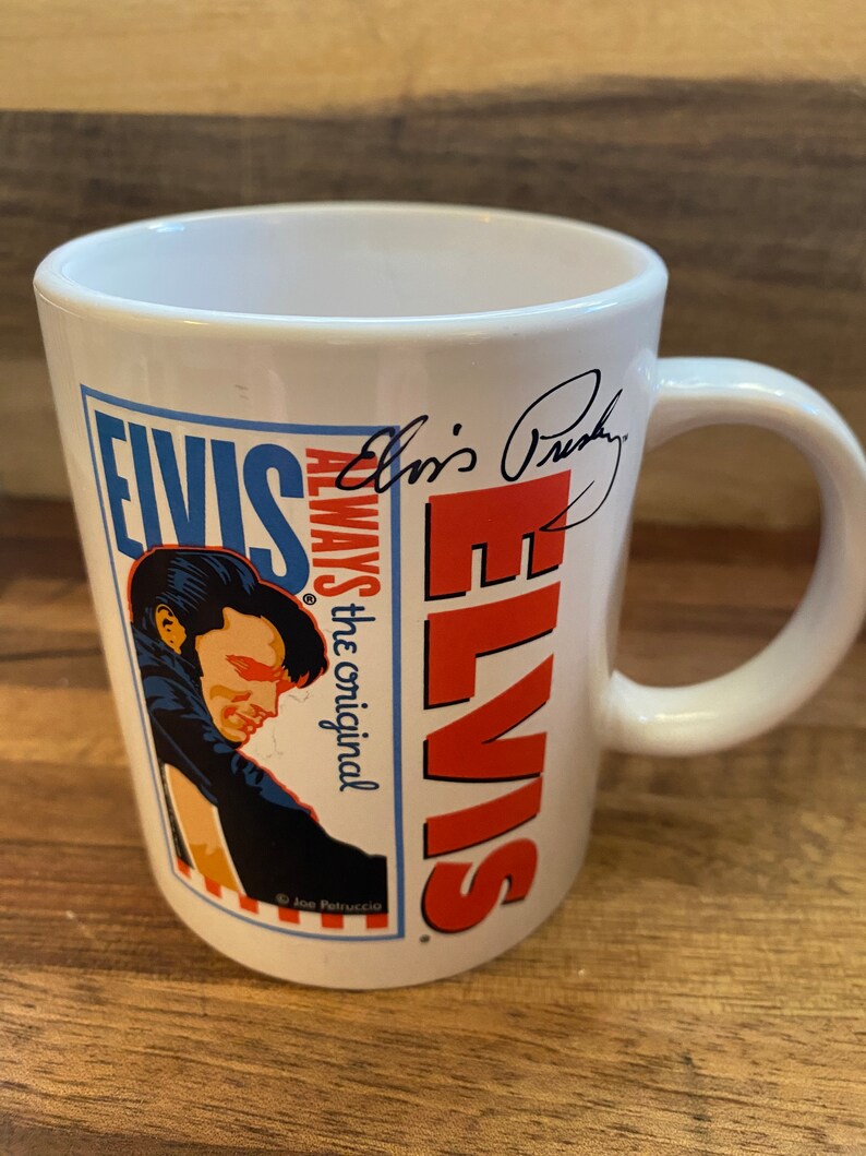 Elvis Mug, Signature, Elvis Picture Printed on Both Sides - Etsy
