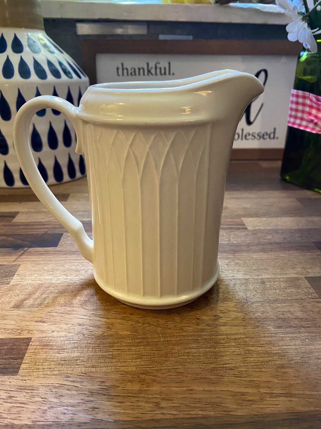 Vintage Gothic USA Ivory Creamer Pitcher - Etsy