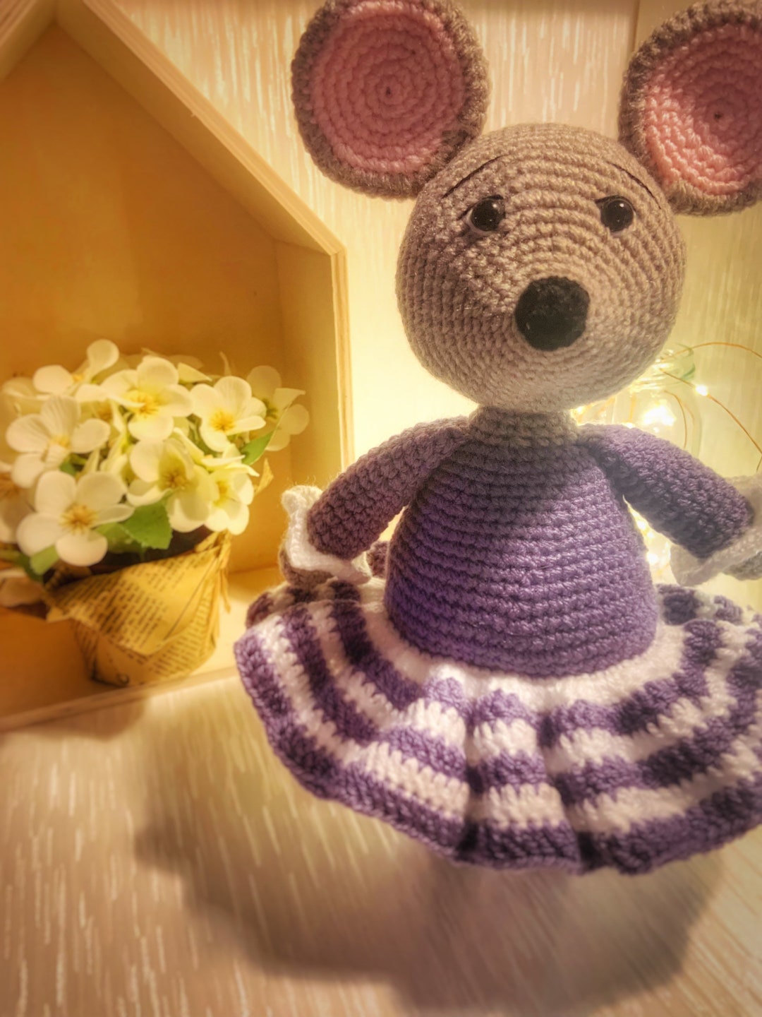 AMIGURUMI Crochet Pattern Mouse, Crocheted Mouse Step by Step Tutorial ...