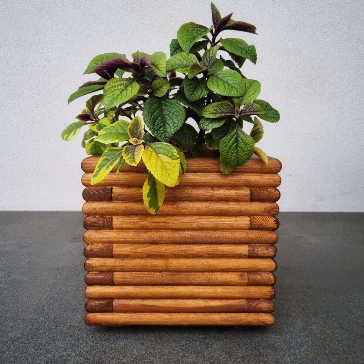 Modern Indoor Wooden Planter, Terrace Flowerpot in Minimal Design 3D ...