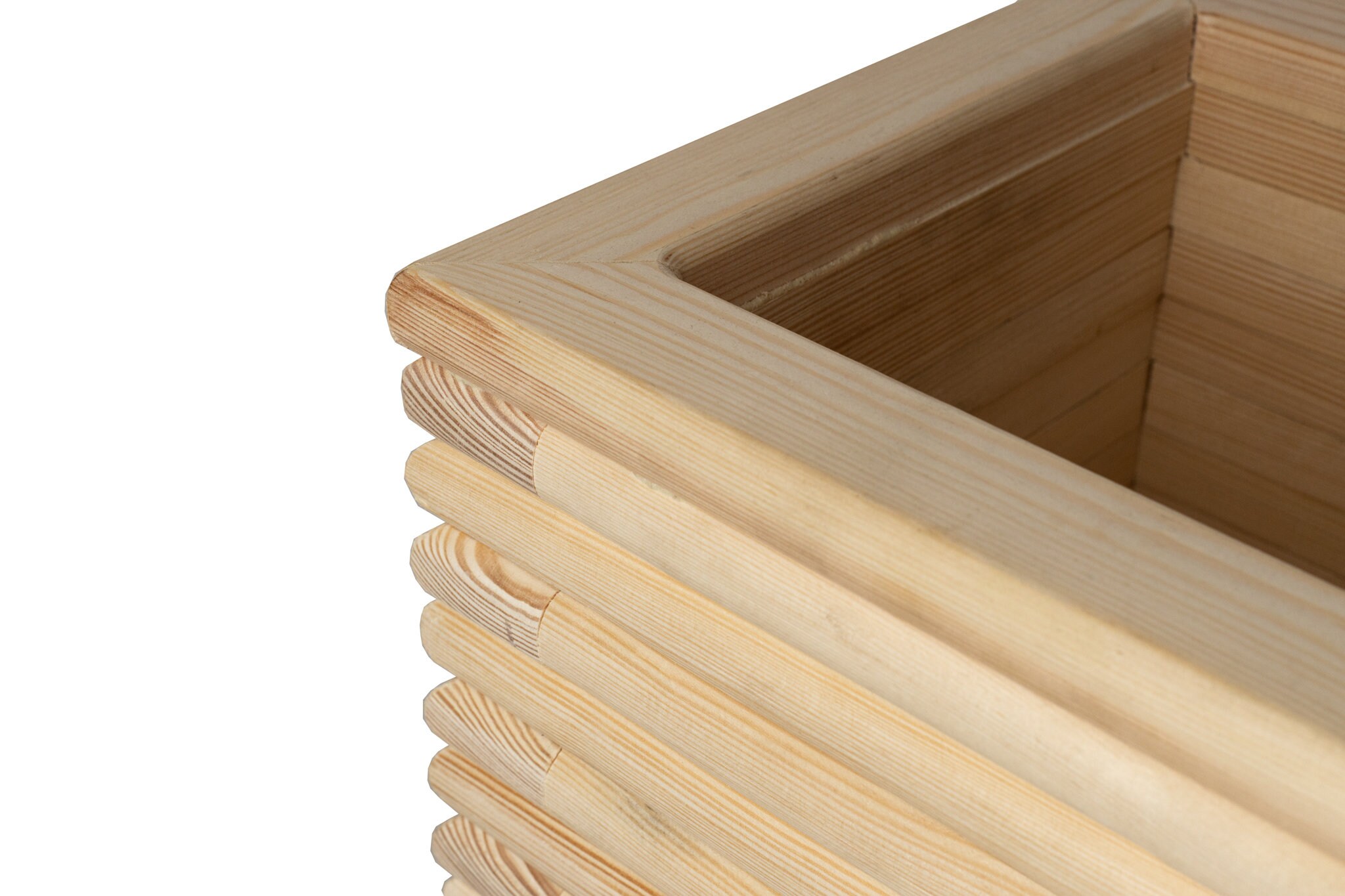 Modern Indoor Wooden Planter, Terrace Flowerpot in Minimal Design 3D ...