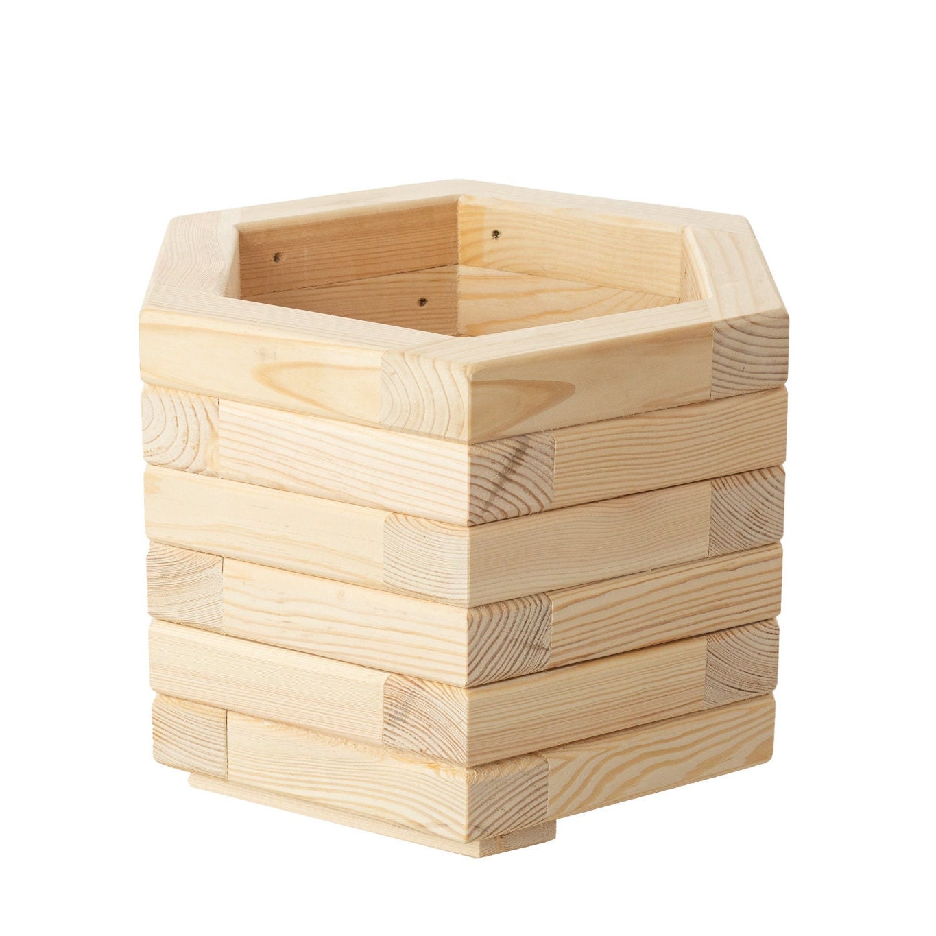 Hexagonal Planter for Flowers Wooden Pot in Hexagonal Shape - Etsy